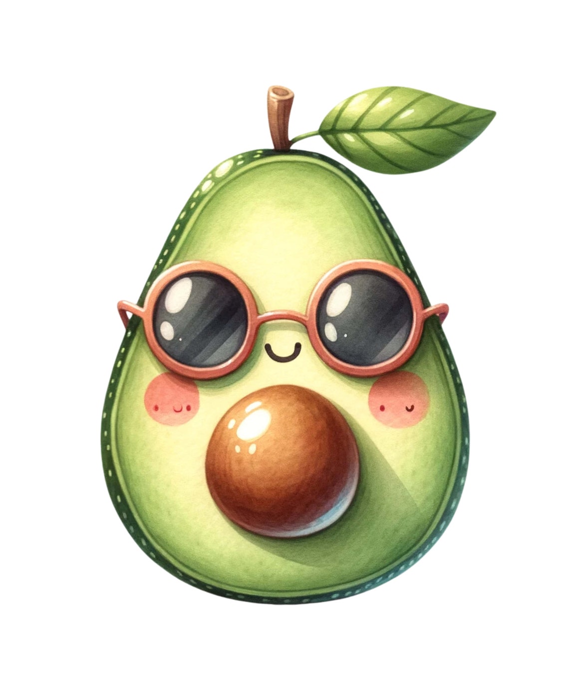 Car Sticker Cute Avocado Weatherproof Outdoor Sticker Vinyl - Etsy
