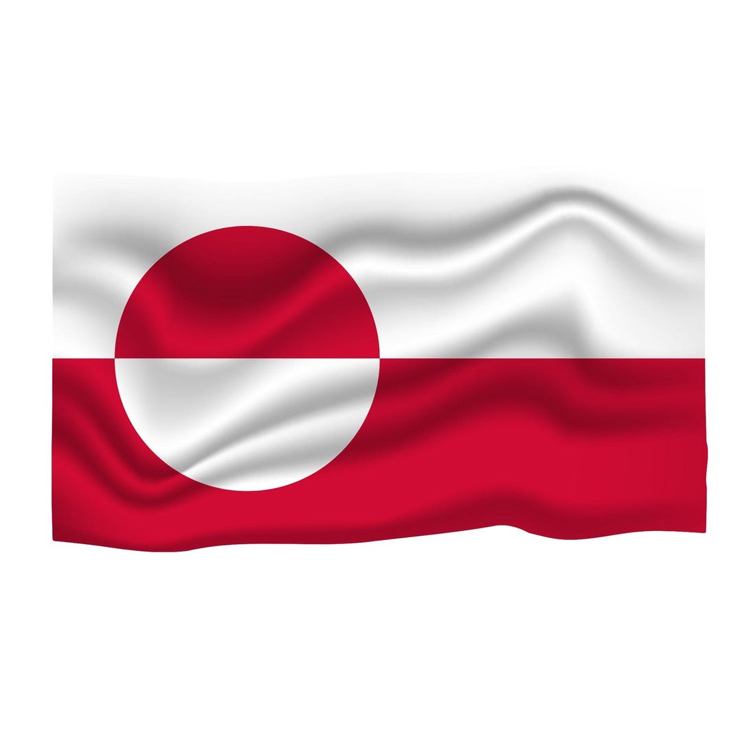 5x Greenland Flag Sticker Set, 5 Pieces, Car Stickers, Greenland Flag ...