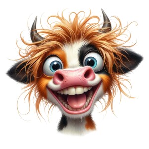 Car Sticker Funny Cow Sticker Weatherproof Outdoor Uv-resistant Vinyl ...