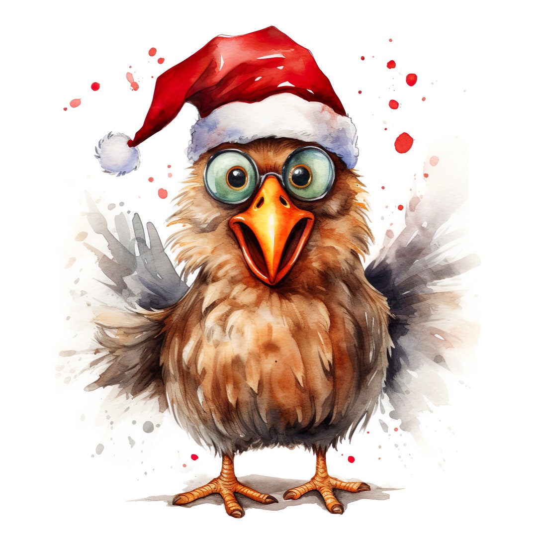Car Sticker Funny Christmas Chicken Sticker Weatherproof Outdoor Vinyl ...