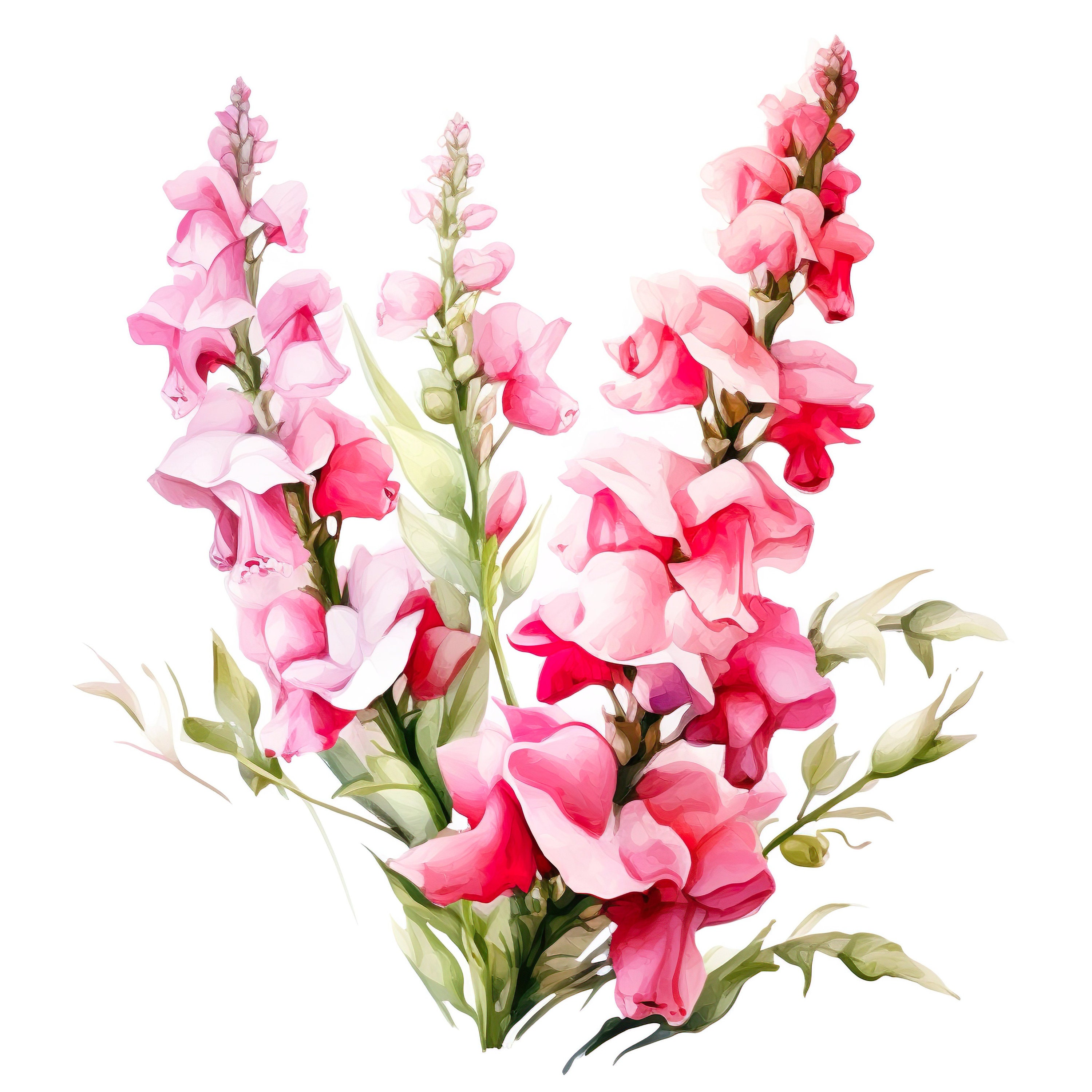 Car Sticker Snapdragon Watercolor Flowers Sticker Weatherproof Outdoor ...