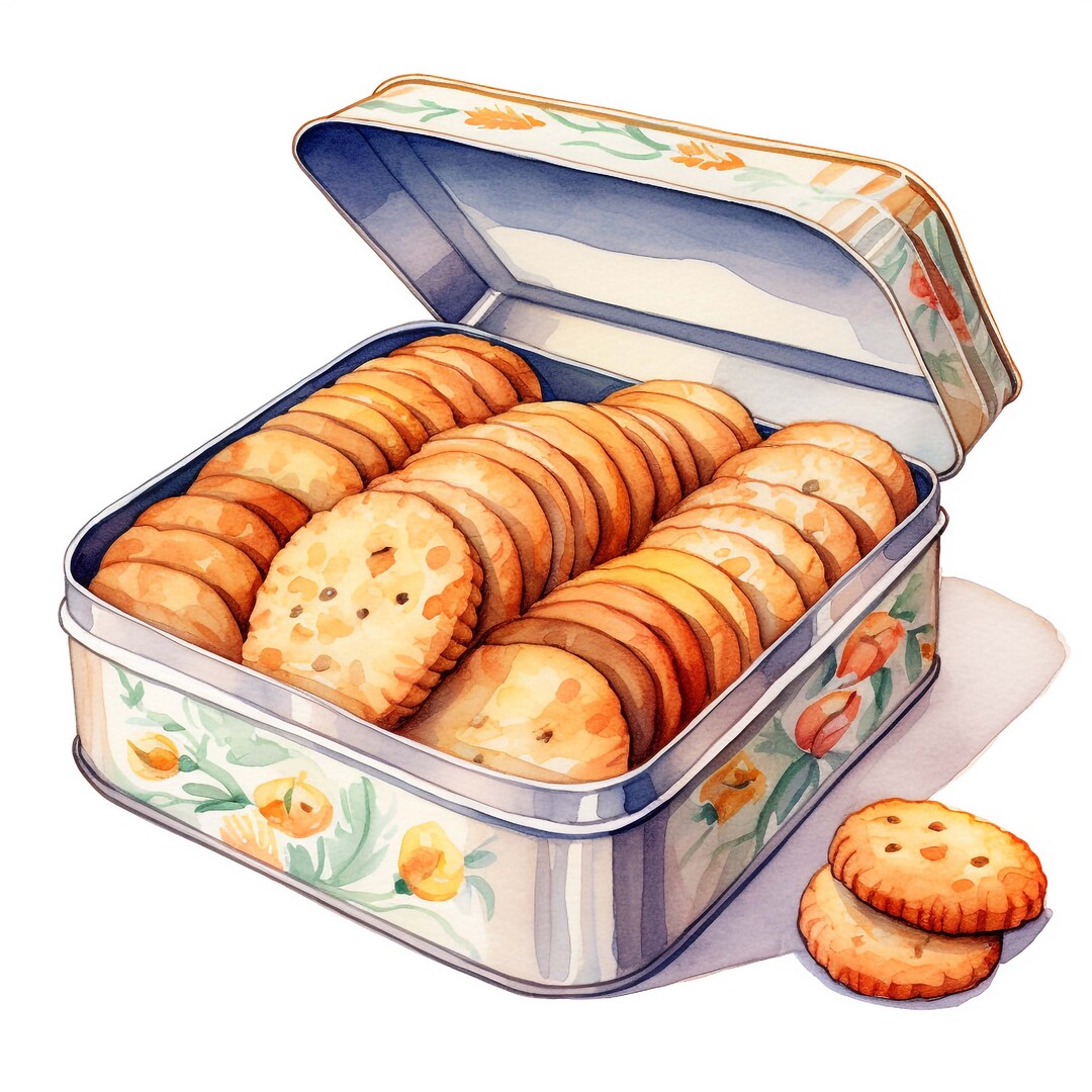 Car Sticker Watercolor Tin Can Cookies Sticker Weatherproof Vinyl - Etsy