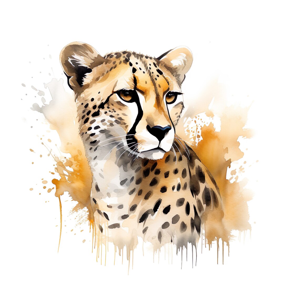 Autoaufkleber Gepard Aquarell Aufkleber Wetterfester Outdoor Vinyl ...