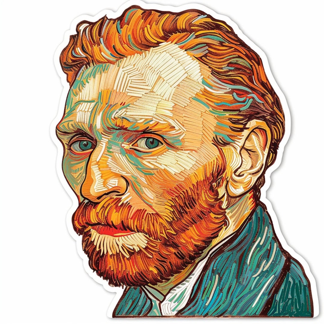 Car Sticker Vincent Van Gogh Self Portrait Sticker Weatherproof Outdoor ...