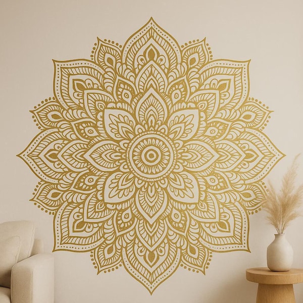 Mandala Wall Sticker - Etsy