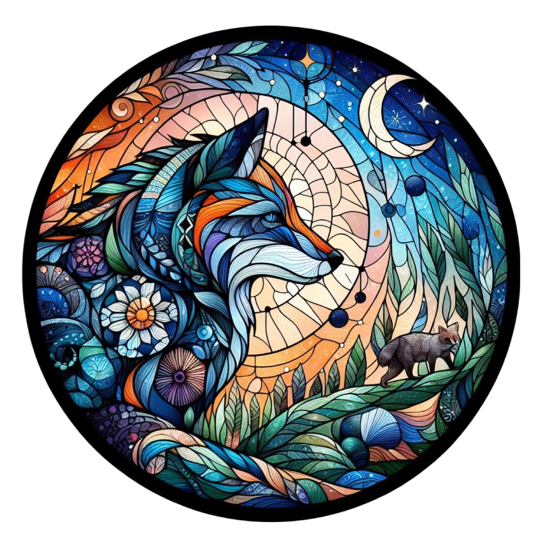 Car Sticker Stained Glass Animals Sticker Weatherproof Outdoor Vinyl - Etsy