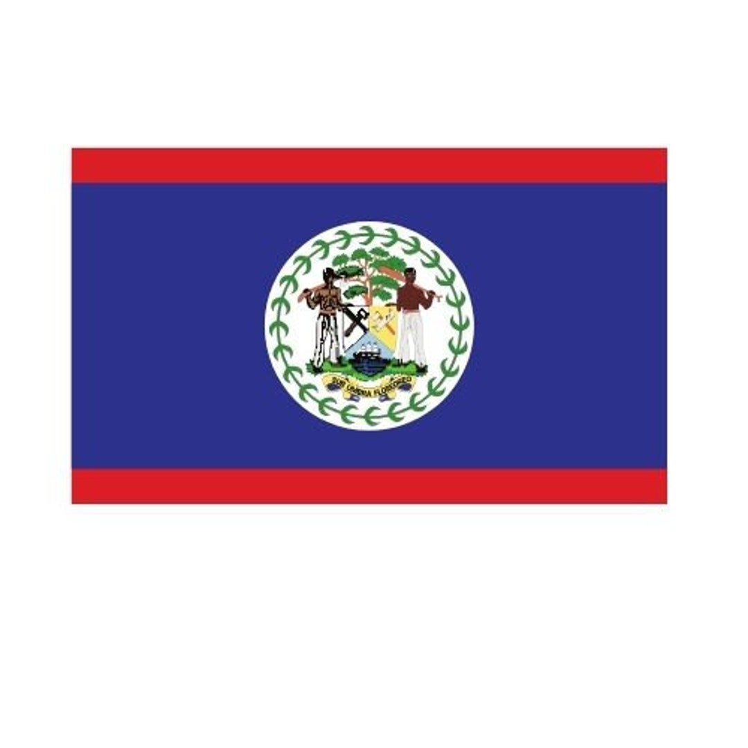 Car Sticker Flag Belize Flag Sticker - Etsy