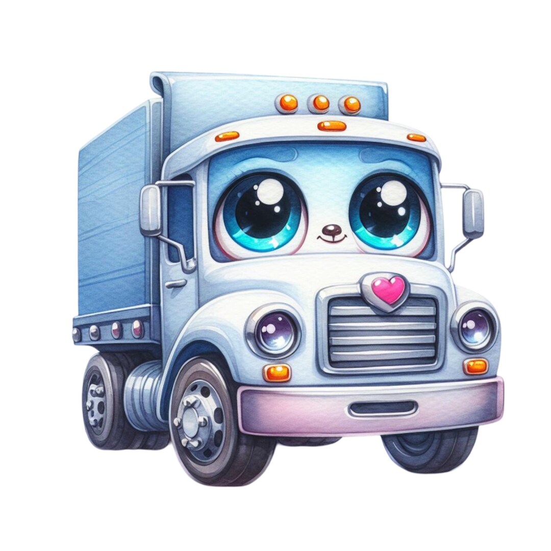 5X Cute Vehicles Stickers Watercolor Cute Transport Stickers Car Train ...