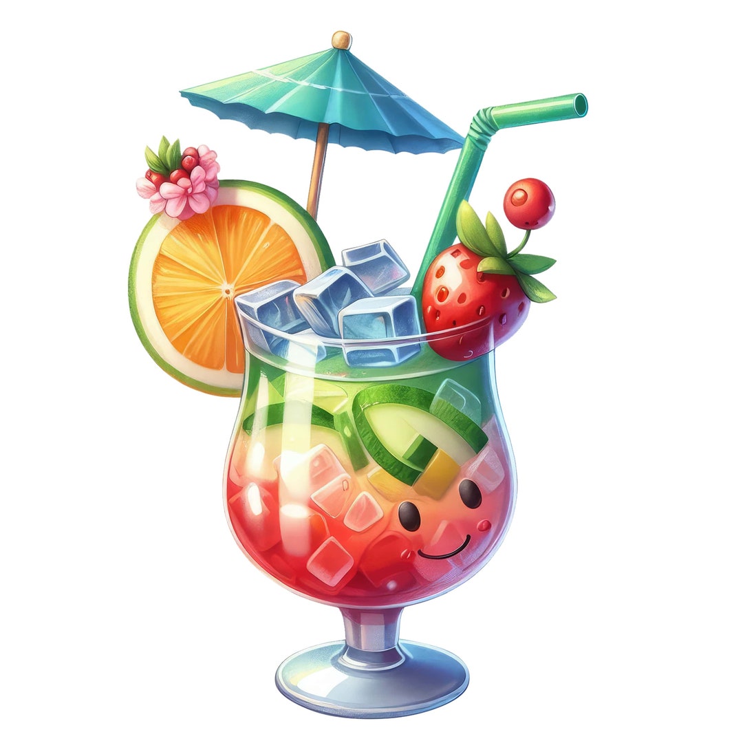 Sticker Summer Cocktail Sticker Personalizable Outdoor Vinyl - Etsy