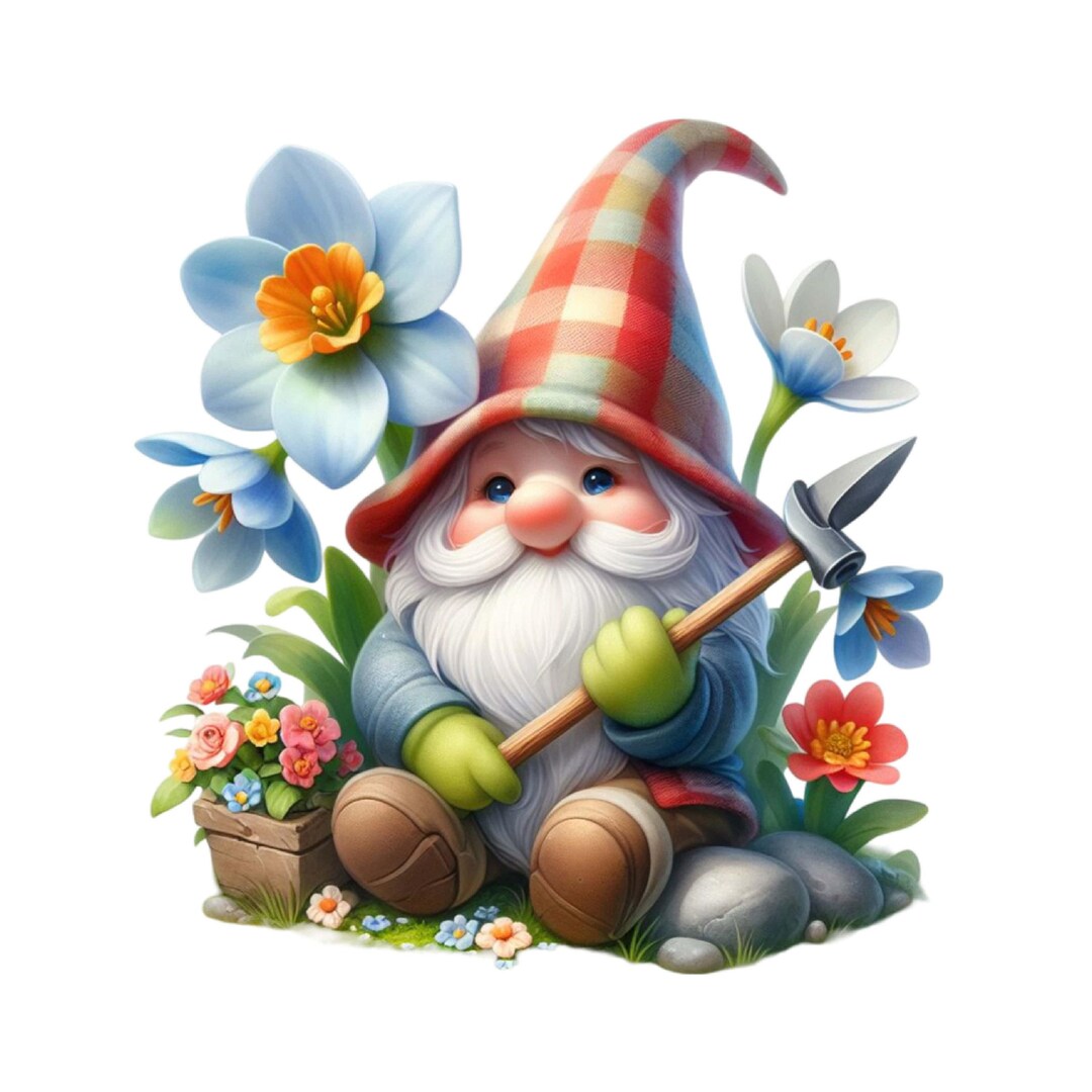 Spring Garden Gnomes Sticker Personalizable Outdoor Vinyl Sticker - Etsy