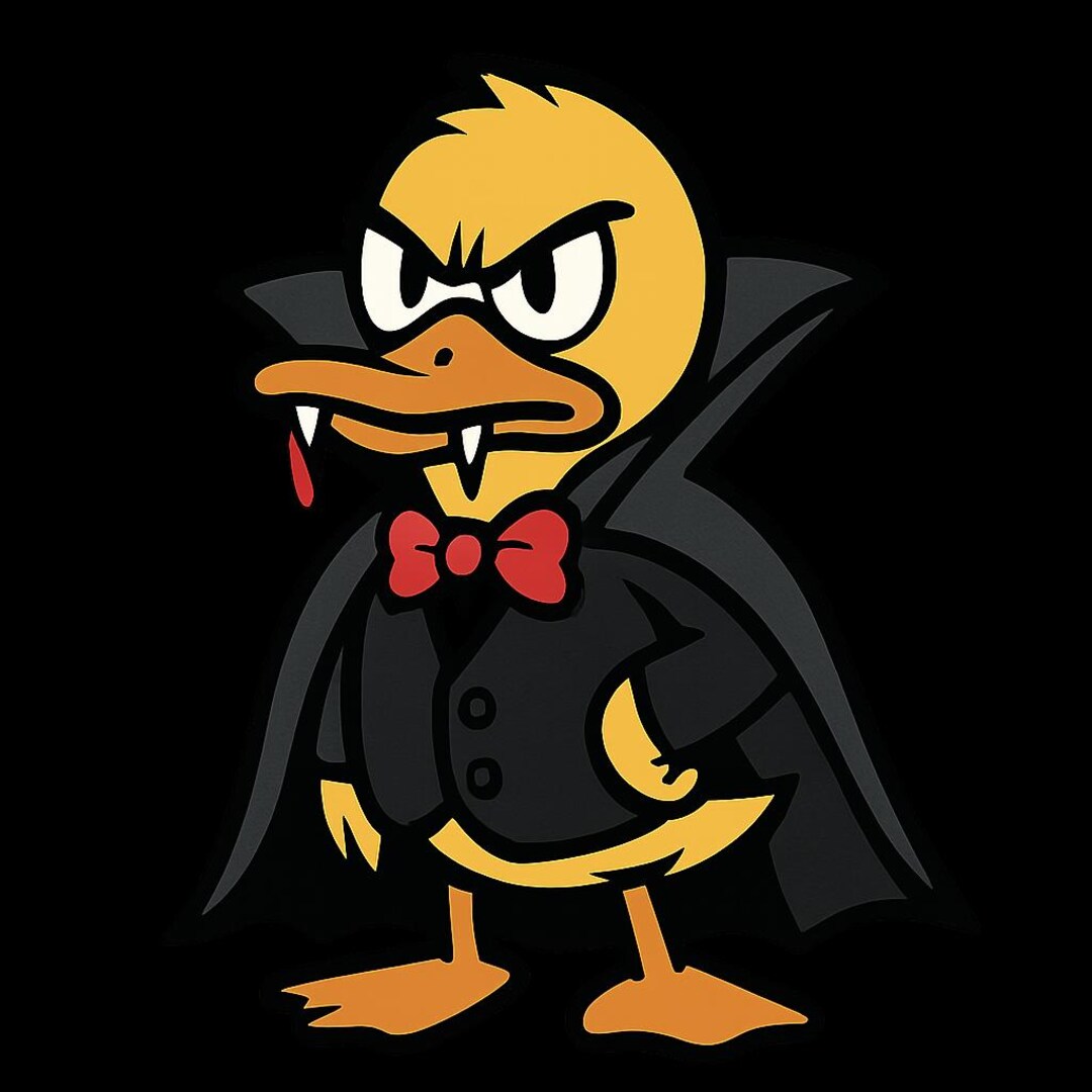 Duck as a Vampire Sticker Outdoor Uv-resistant Vinyl Sticker Made of ...