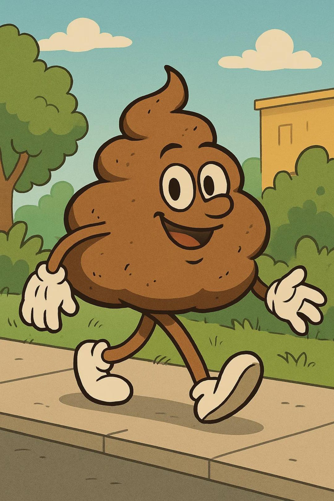 Funny Cartoon Poop Sticker, Funny Emoji Sticker, Cheeky Comic Sticker ...