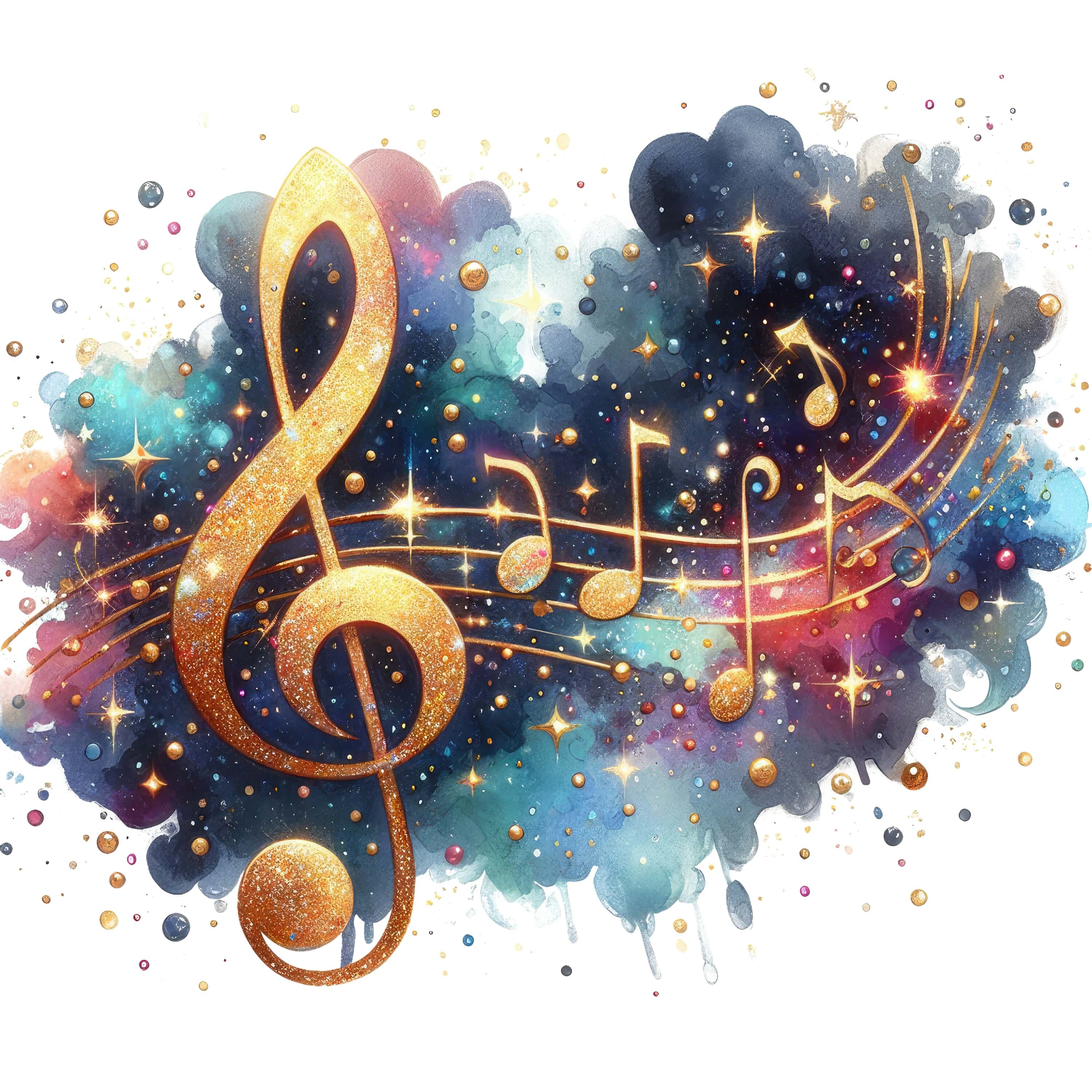 Car Sticker Fantasy Music Notes Sticker Weatherproof Outdoor Vinyl ...