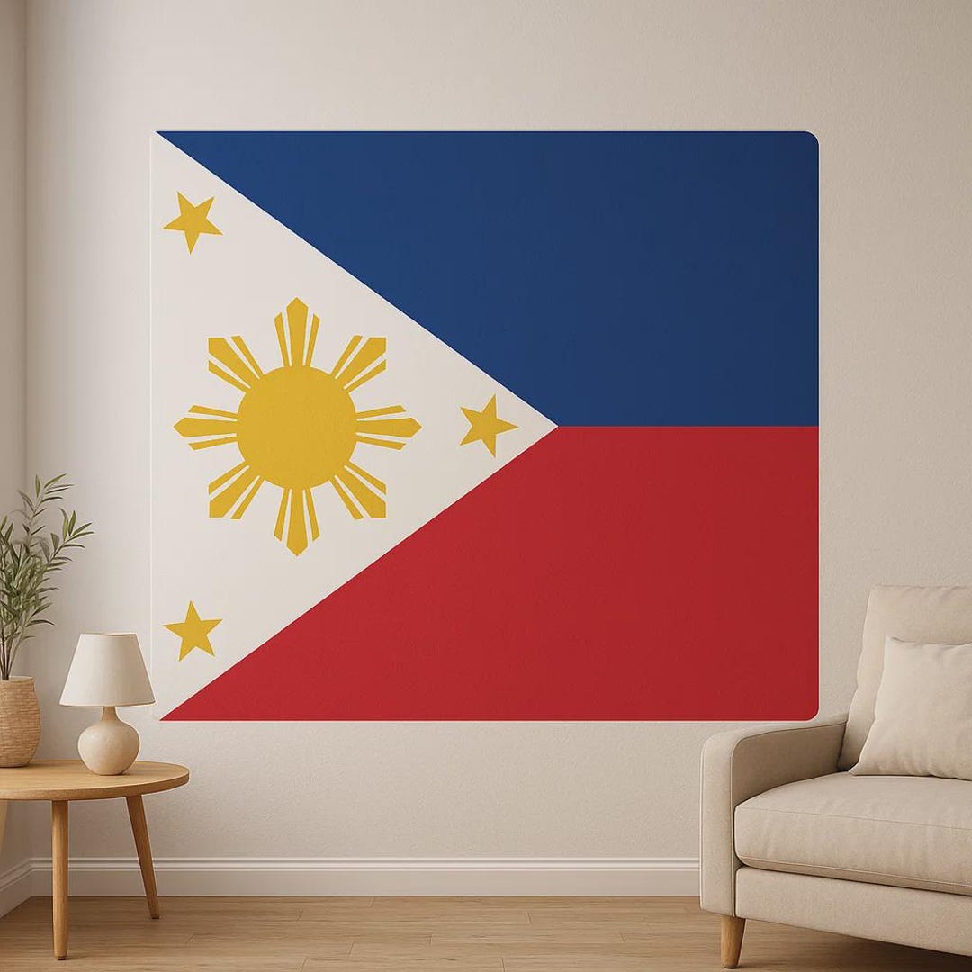 Philippines Flag Wall Sticker National Colors Design as Sticker for ...