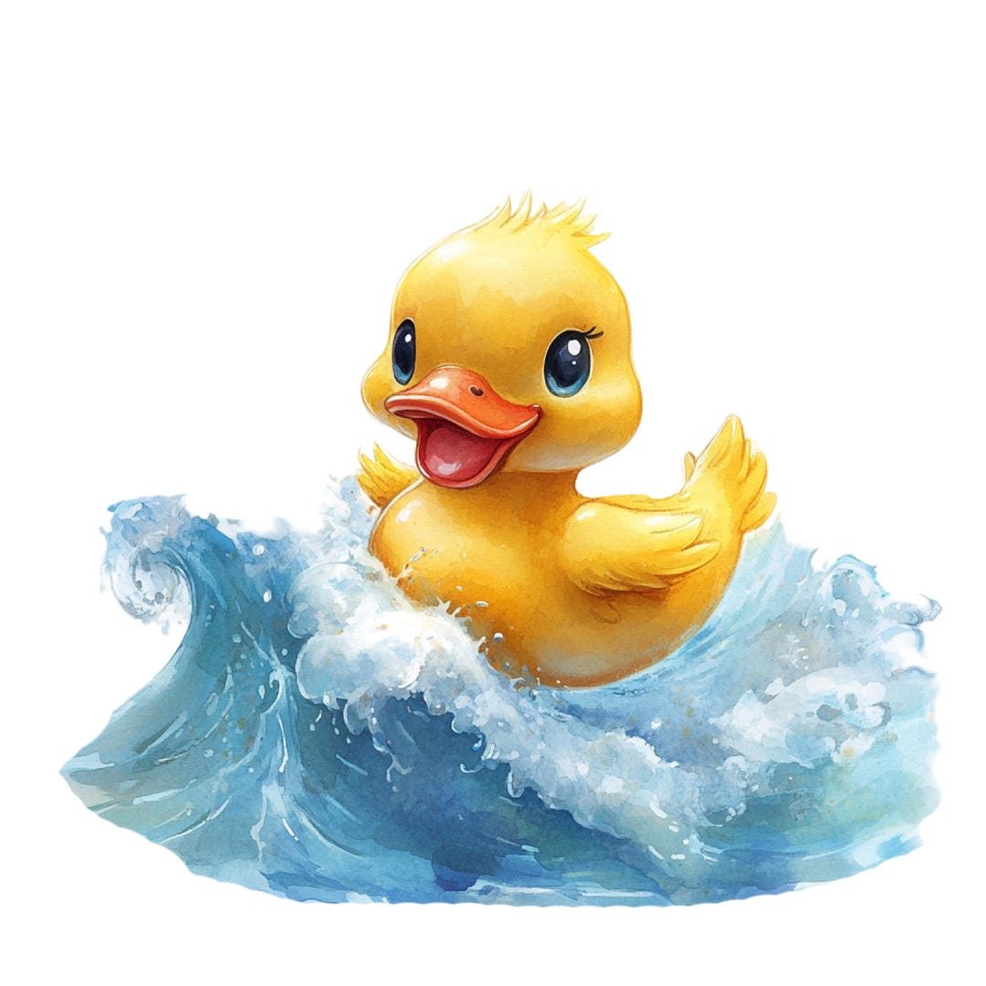 Cute Summer Rubber Duck Sticker Set 9 X 9 Cm Multipack Funny Duck ...