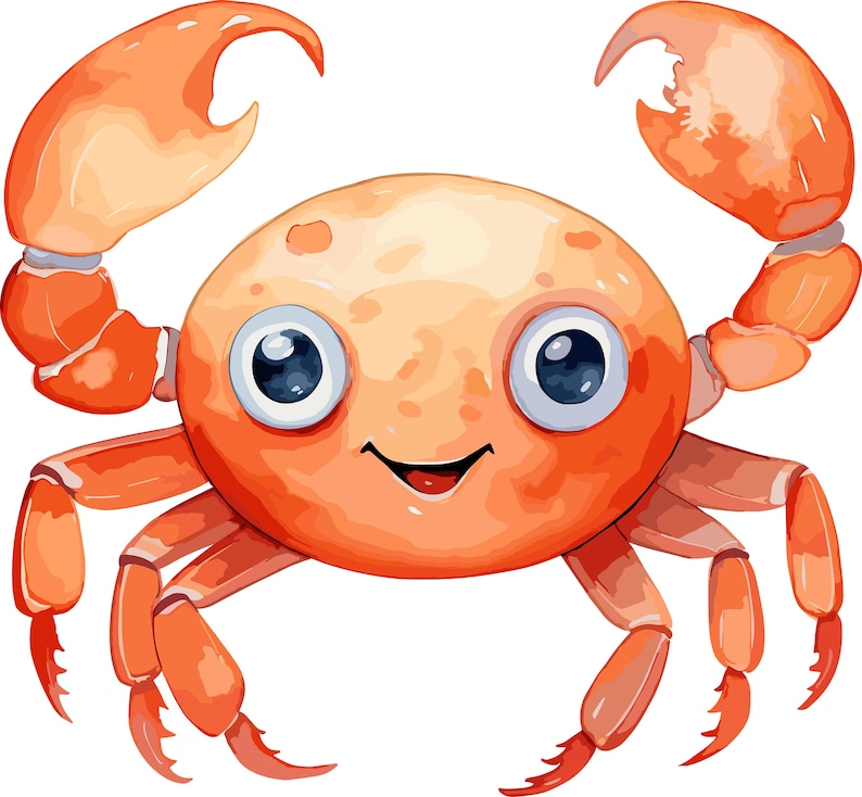 Car Sticker Crab Watercolor Look Maritime Sticker Sea Motif Animal ...