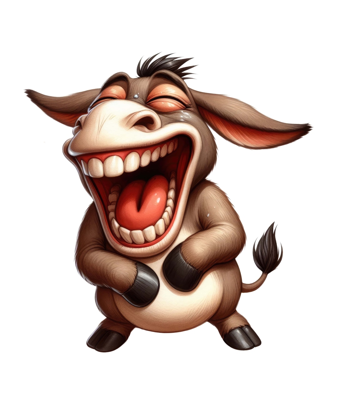 Car Sticker Funny Cartoon Donkey Decal Weatherproof Outdoor Vinyl ...