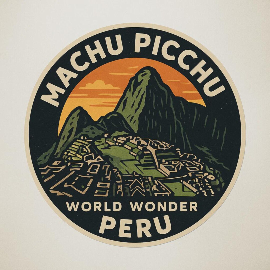 Machu Picchu Car Sticker World Wonder Peru Travel Destination Adventure ...