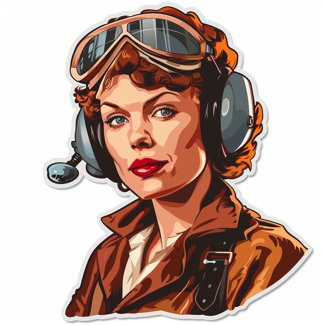 Car Sticker Amelia Earhart Sticker Weatherproof Outdoor Uv-resistant ...