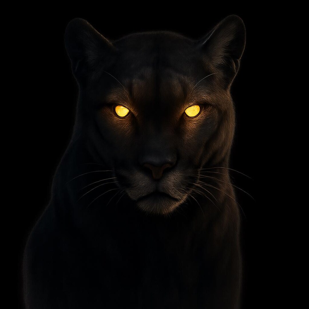 Puma With Glowing Eyes Sticker Outdoor Uv-resistant Vinyl Sticker Made ...