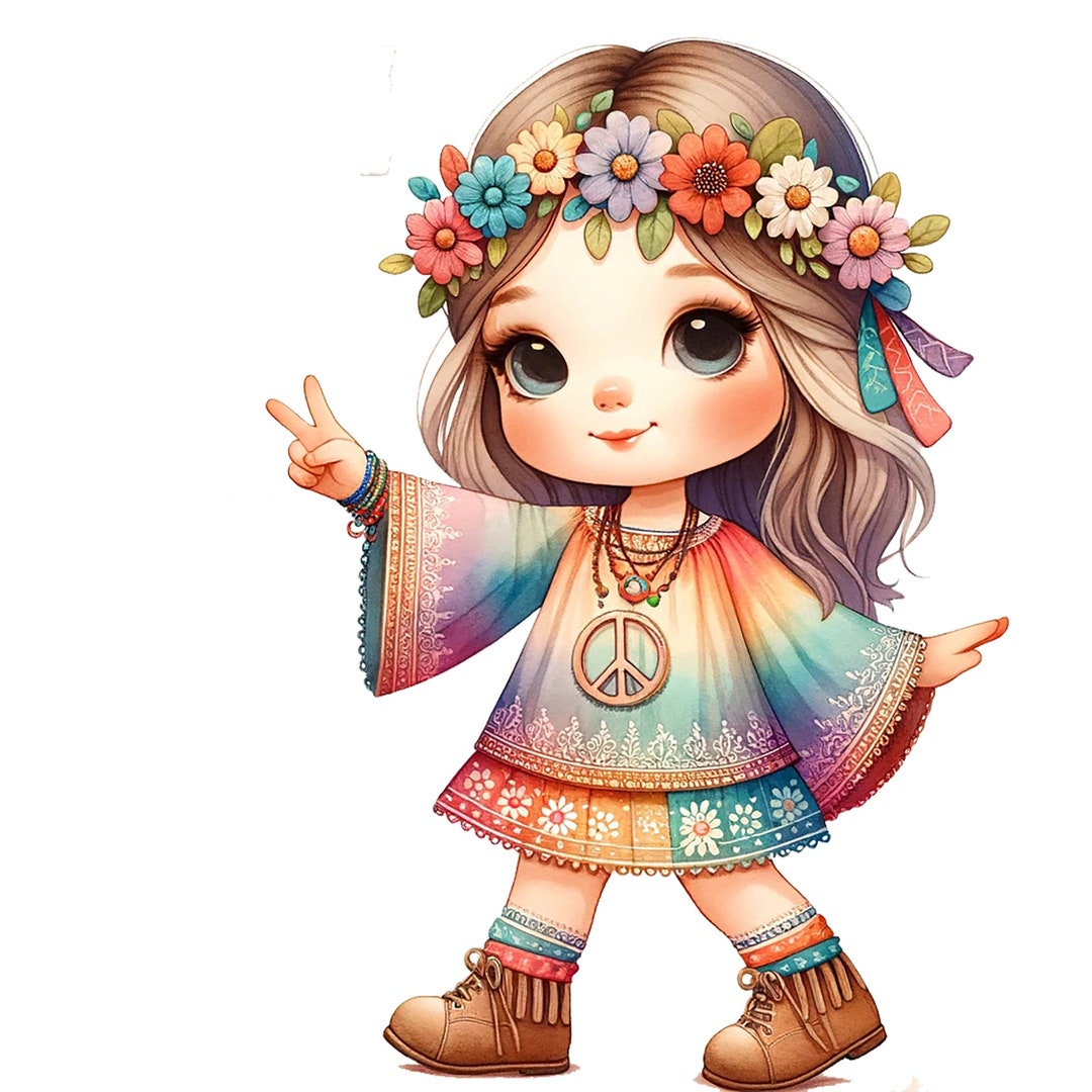 Car Sticker Hippie Girl Sticker Weatherproof Outdoor Vinyl - Etsy