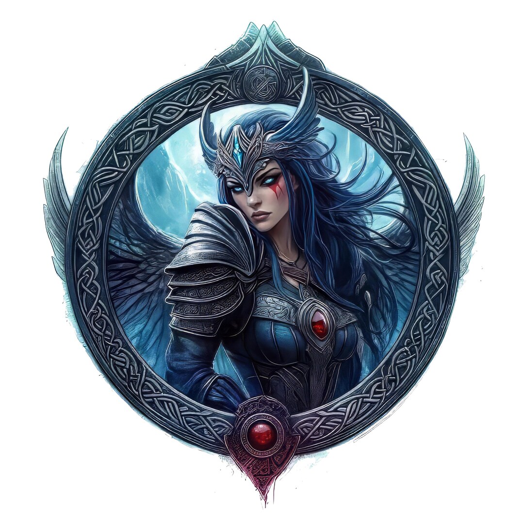 4X Valkyrie Sticker Set, 4 Pieces, Viking Warrior Car Stickers, Norse ...