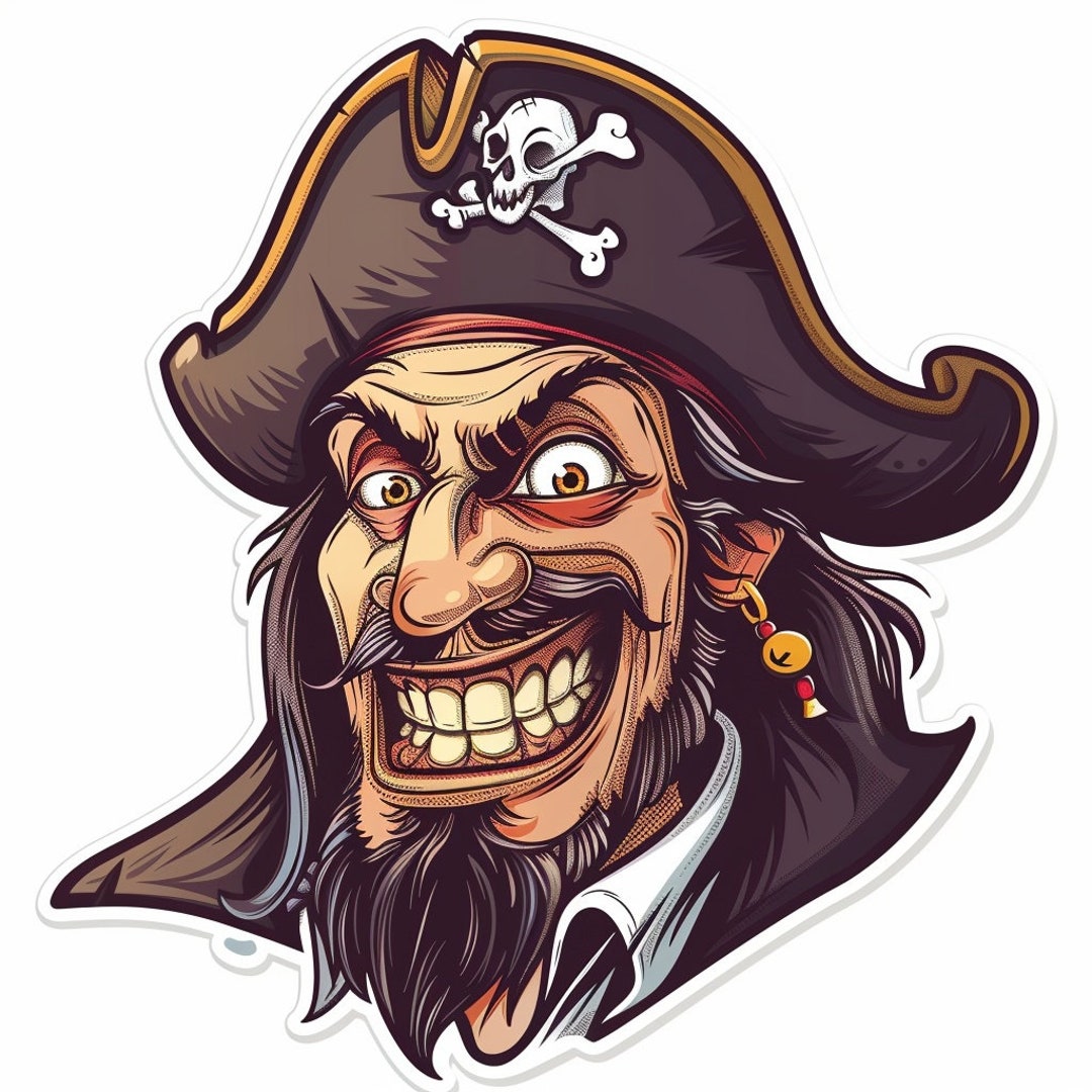 Car Sticker Detailed Pirate Face Decal Weatherproof Outdoor Vinyl - Etsy