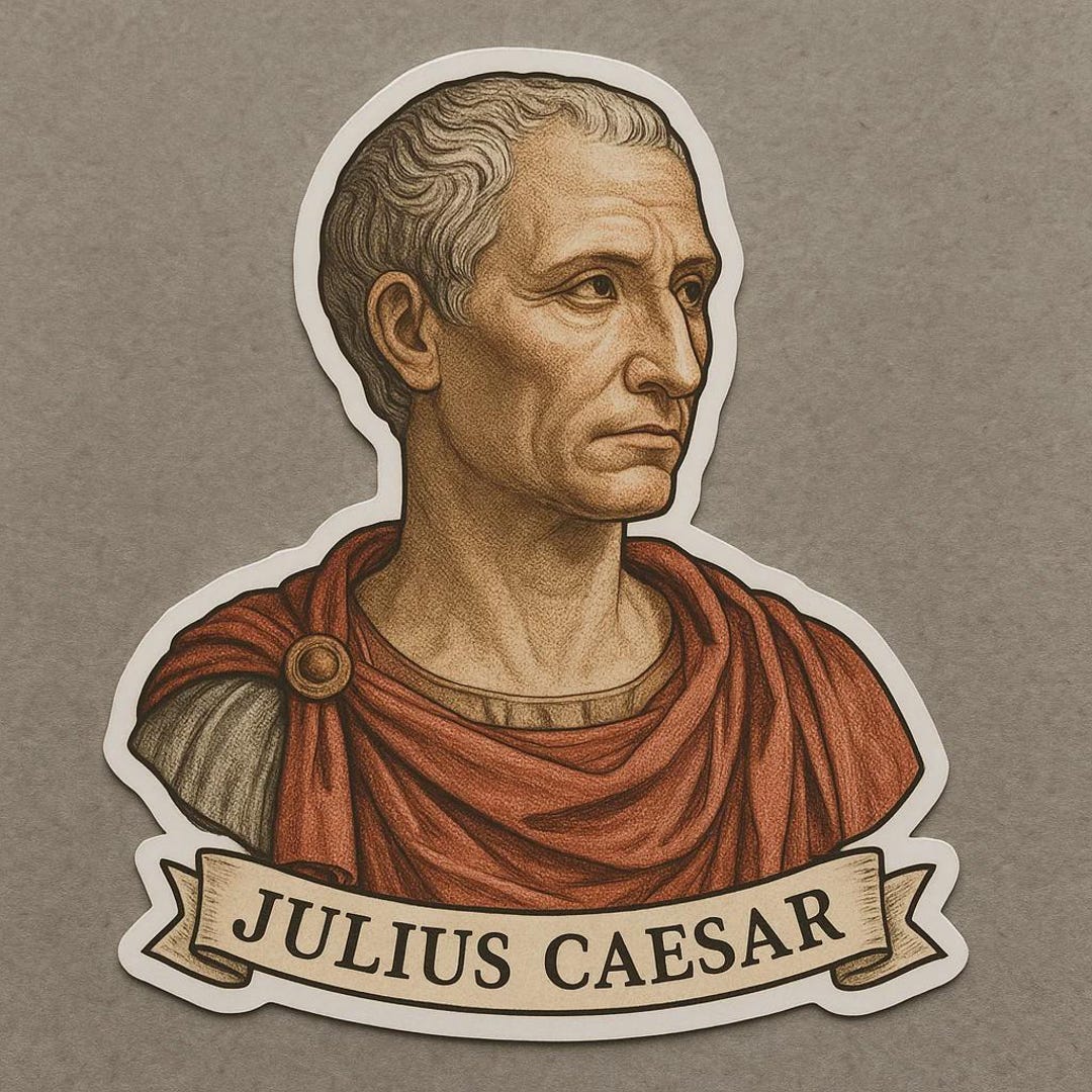 Julius Caesar Sticker – Ancient Roman Figure Sticker for Car Laptop ...
