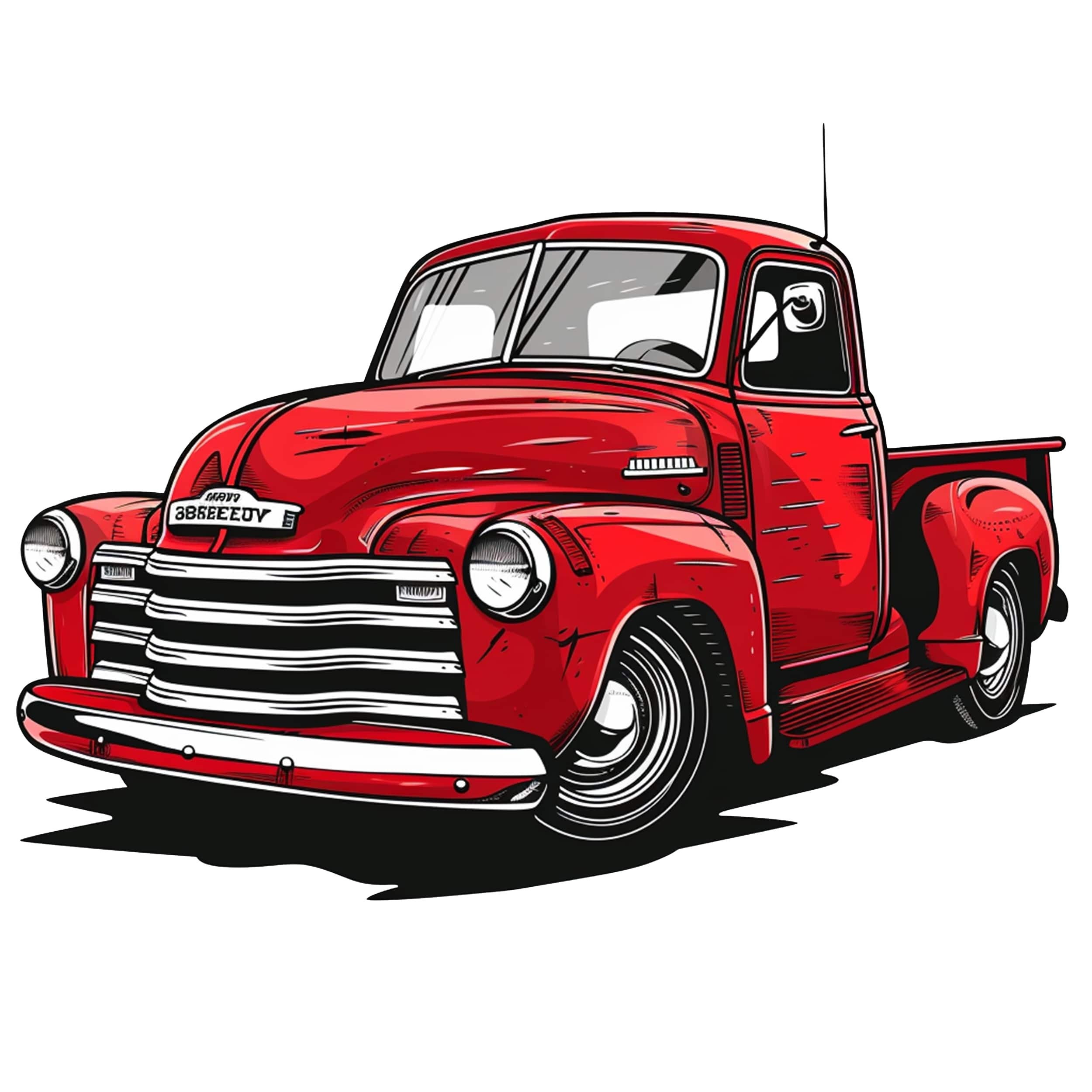 Car Decal Sticker Red Vintage Truck Decal Weatherproof Outdoor Vinyl - Etsy