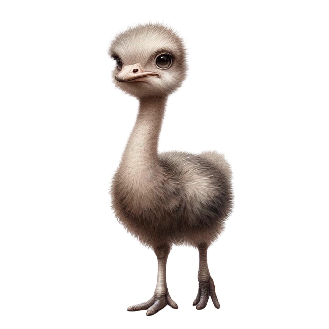 4X Cute Baby Ostrich Stickers, Sweet Safari Animal Stickers, Waterproof ...