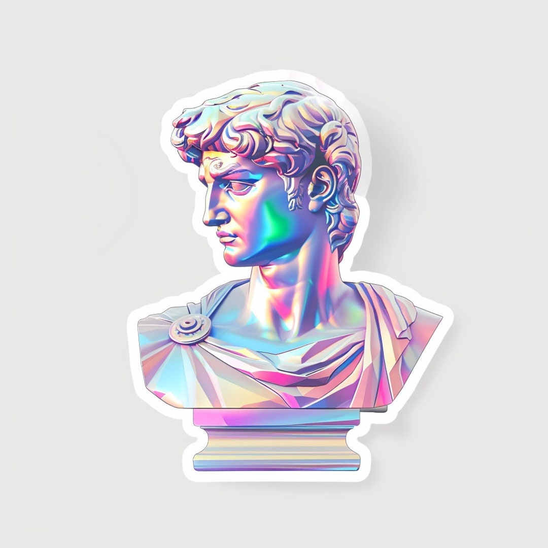 Car Sticker Holographic Greek Statue Sticker Weatherproof Outdoor Vinyl ...