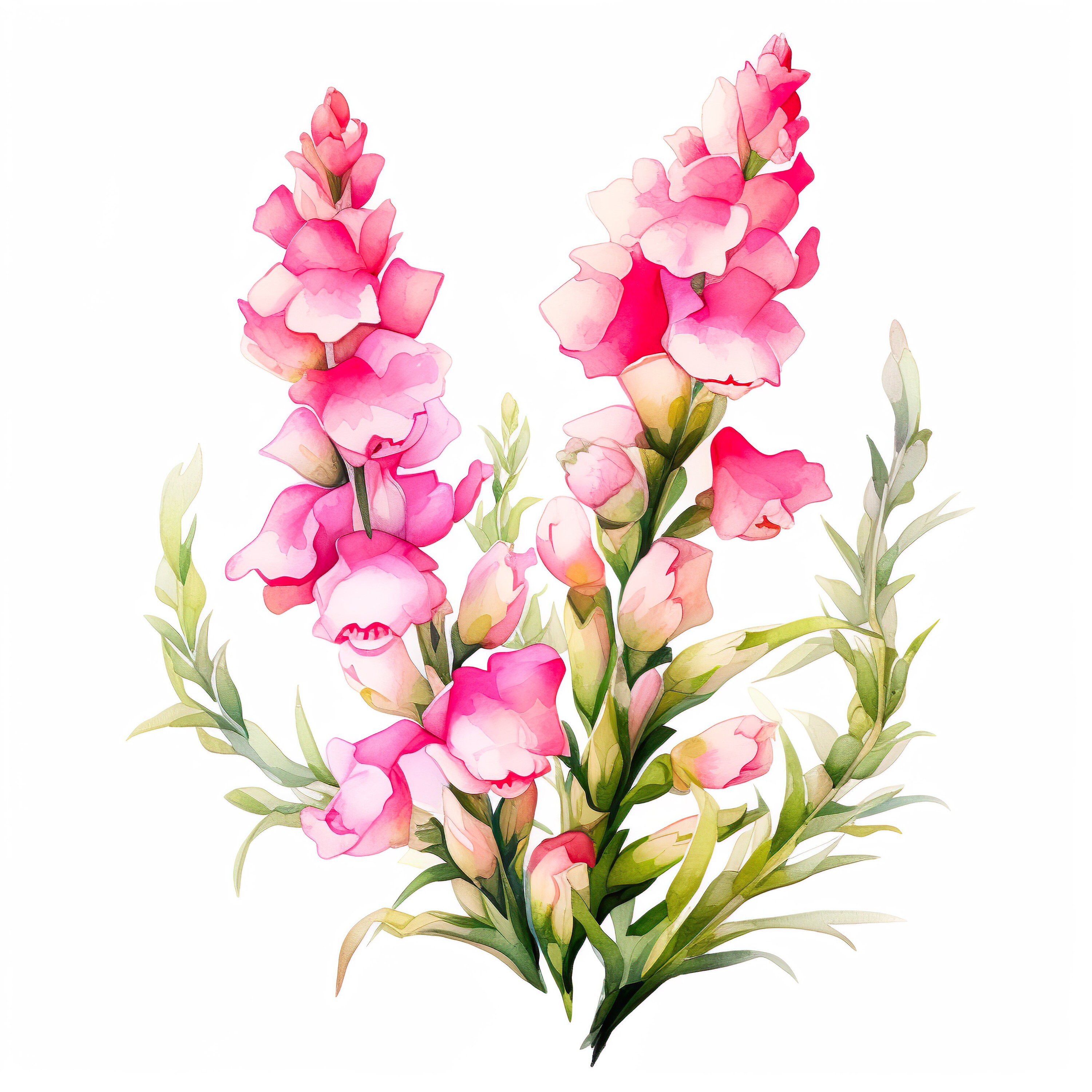 Car Sticker Snapdragon Watercolor Flowers Sticker Weatherproof Outdoor ...