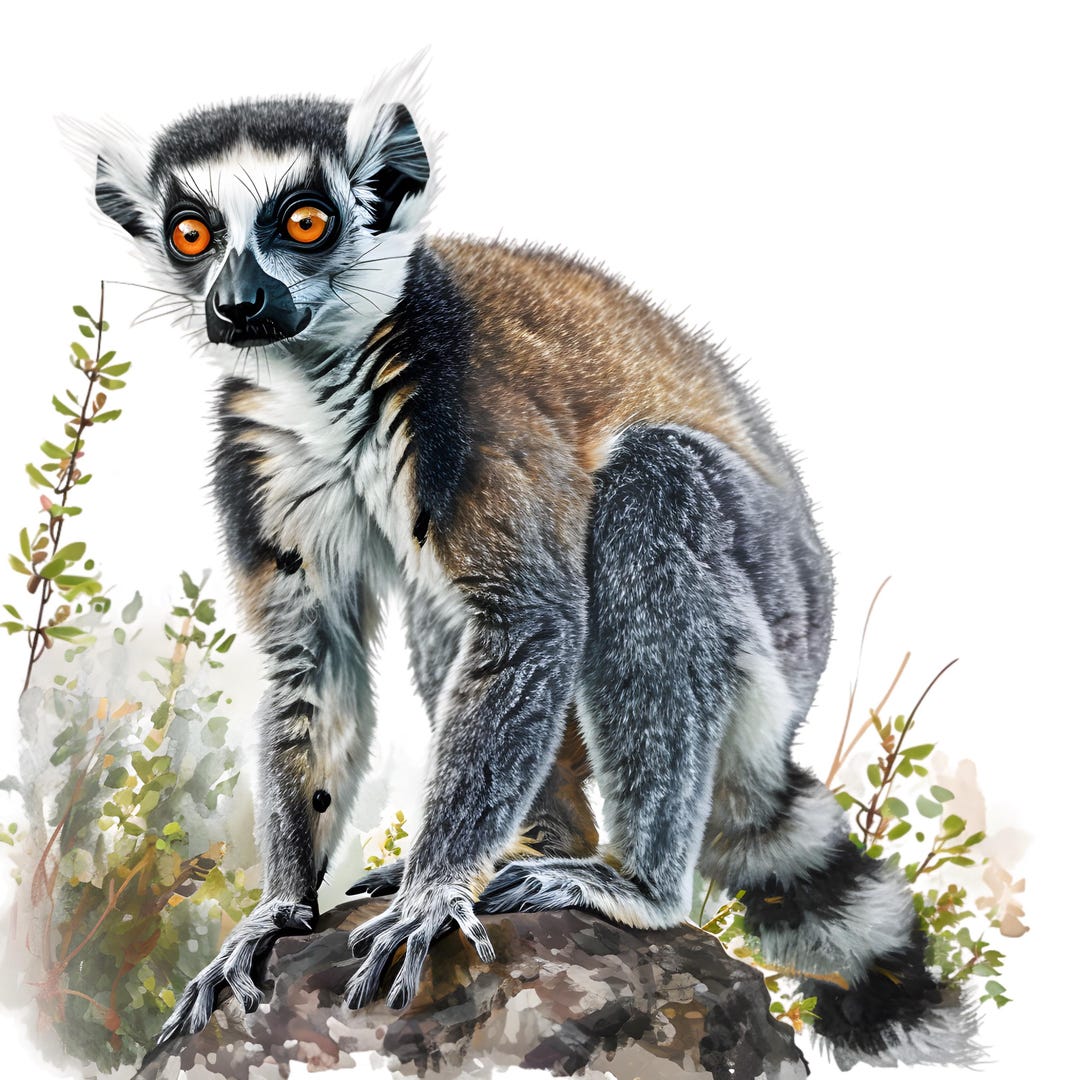4X Lemur Car Stickers, Funny Madagascar Animal Vinyl, Waterproof ...