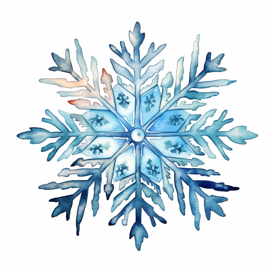 Car Sticker Watercolor Snowflake Sticker Weatherproof Outdoor Vinyl - Etsy