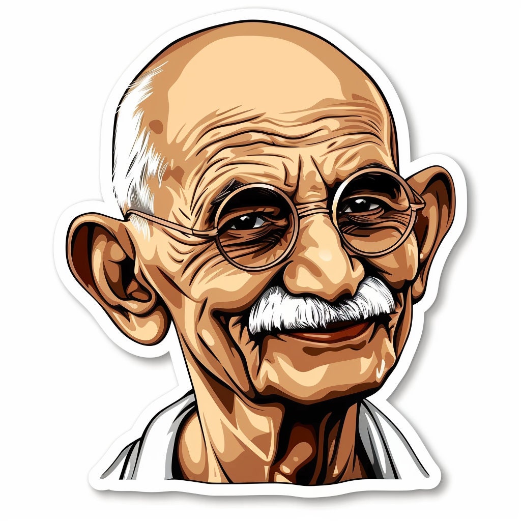 Car Sticker Mahatma Gandhi Sticker Weatherproof Outdoor Vinyl - Etsy