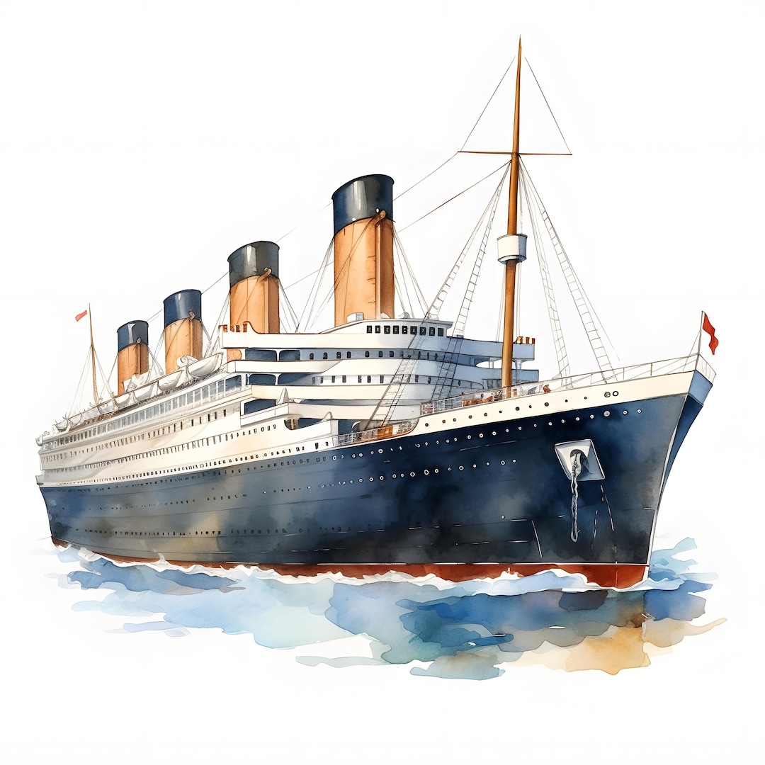 Watercolor Titanic Iceberg Sticker Customizable Outdoor Vinyl Sticker ...