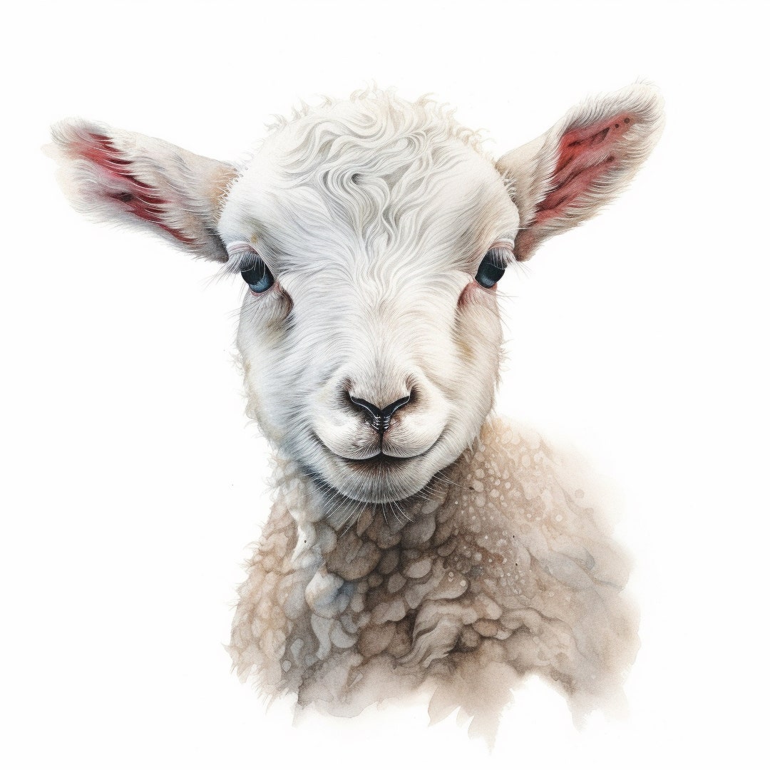 Lamb Sticker Personalizable Outdoor Uv-resistant Vinyl Sticker Made of ...