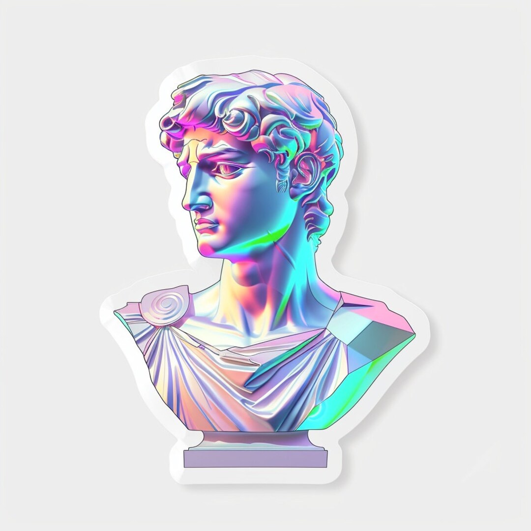 Car Sticker Holographic Greek Statue Sticker Weatherproof Outdoor Vinyl ...