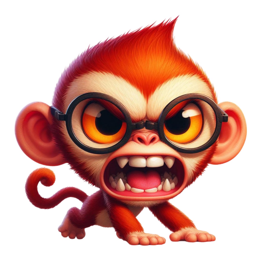 5X Angry Monkey Sticker Set, 5 Pieces, Car Stickers, Funny, Hotheaded ...
