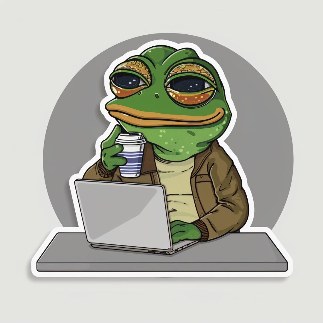 Car Sticker Funny Meme Frog Decal Weatherproof Outdoor Vinyl - Etsy