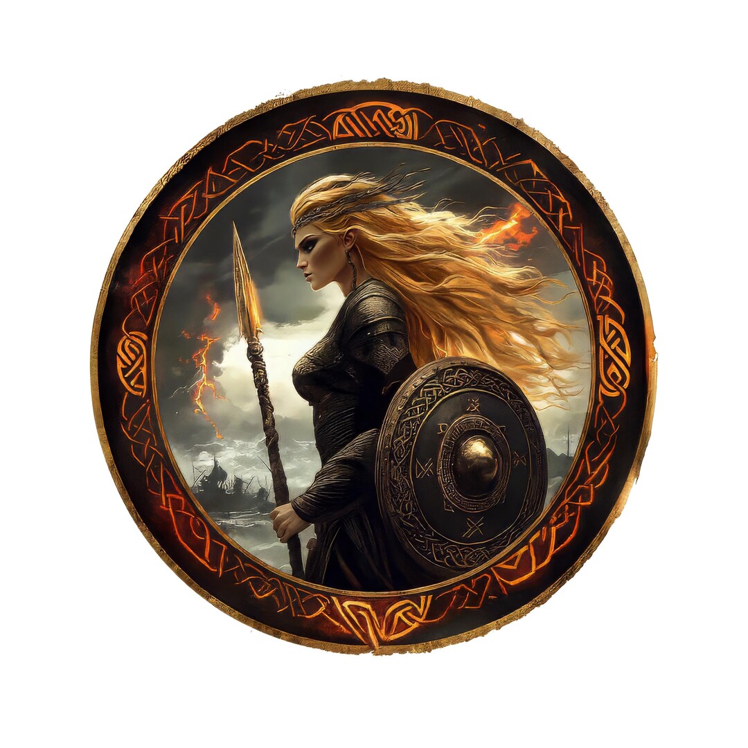 4X Valkyrie Sticker Set, 4 Pieces, Viking Warrior Car Stickers, Norse ...