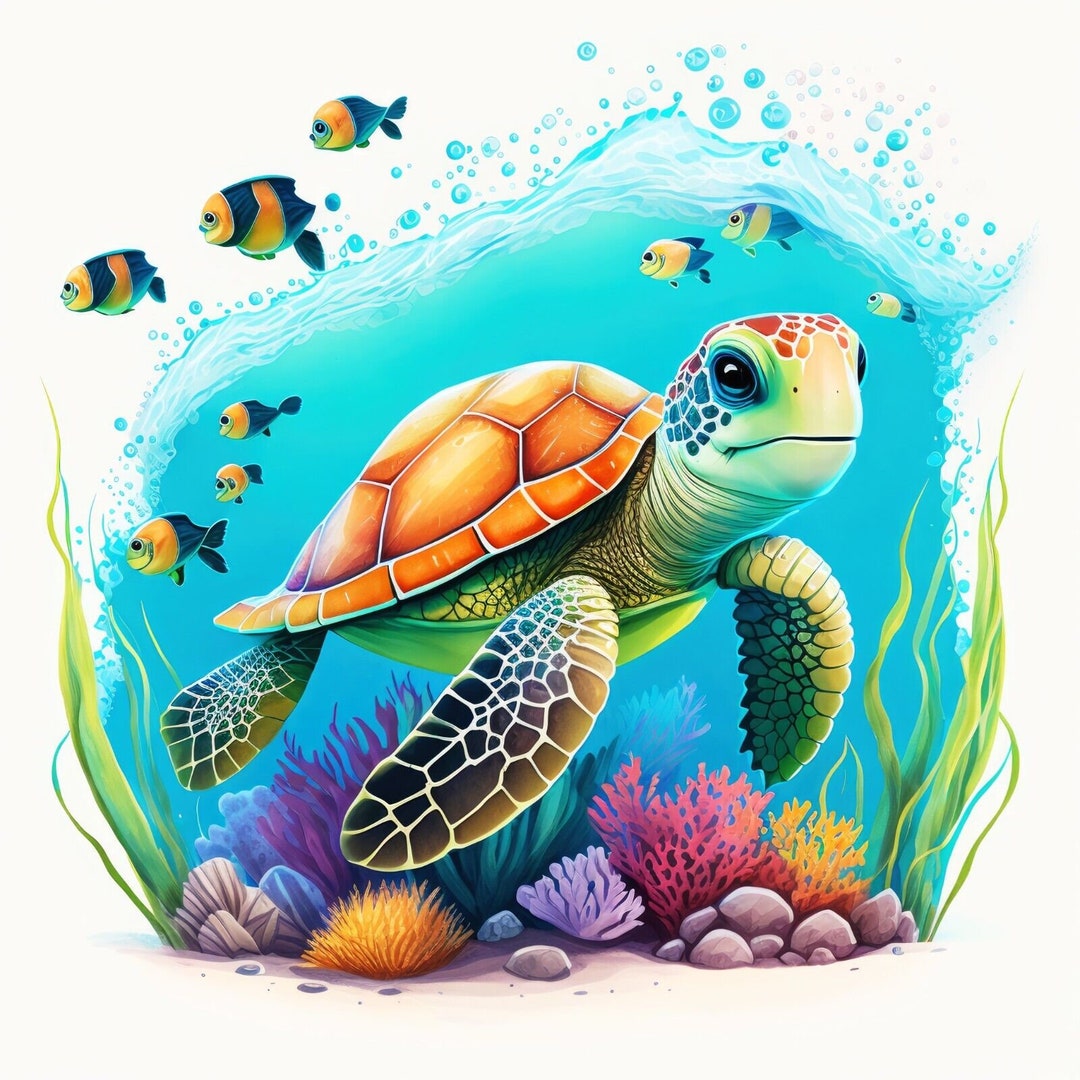 Turtle Sticker Personalizable Outdoor Vinyl Sticker - Etsy