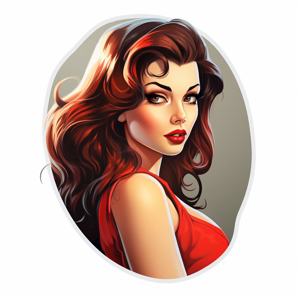Bumper Sticker Sticker Hot Retro Pin Up Girl Sticker Etsy