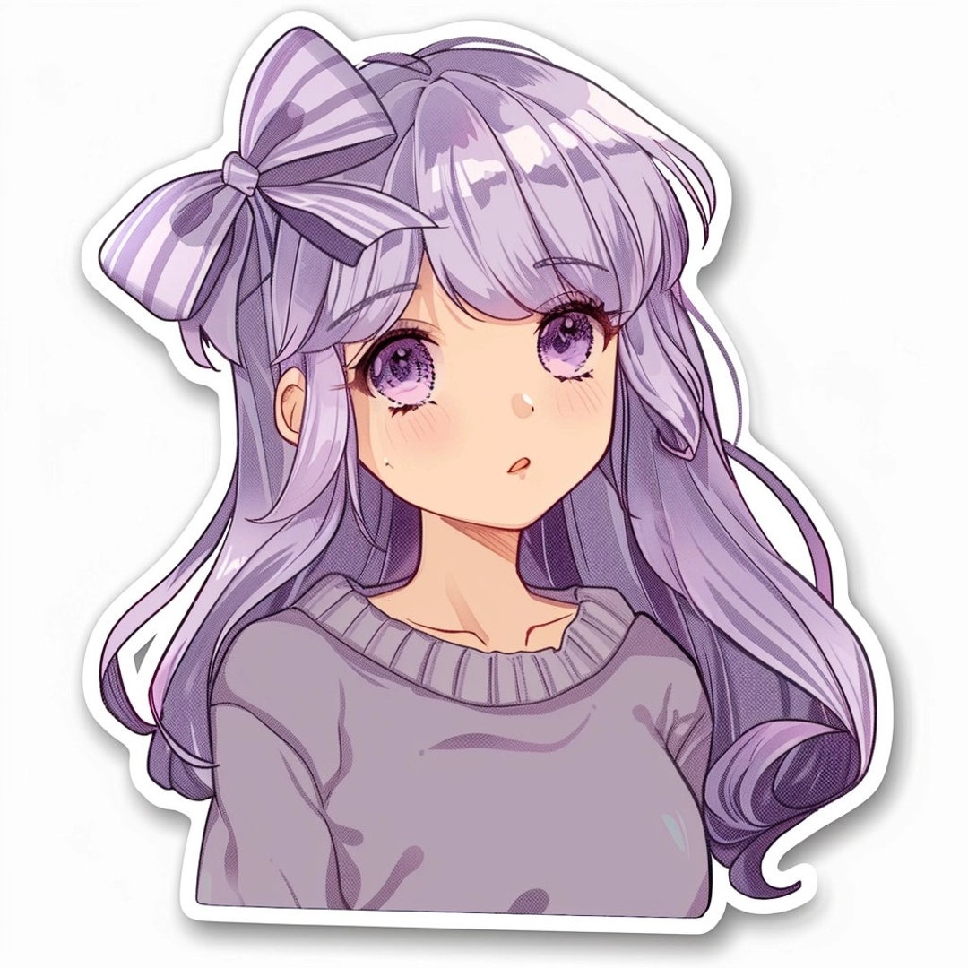 Car Sticker Cute Anime Girl Sticker Weatherproof Outdoor Vinyl Sticker ...