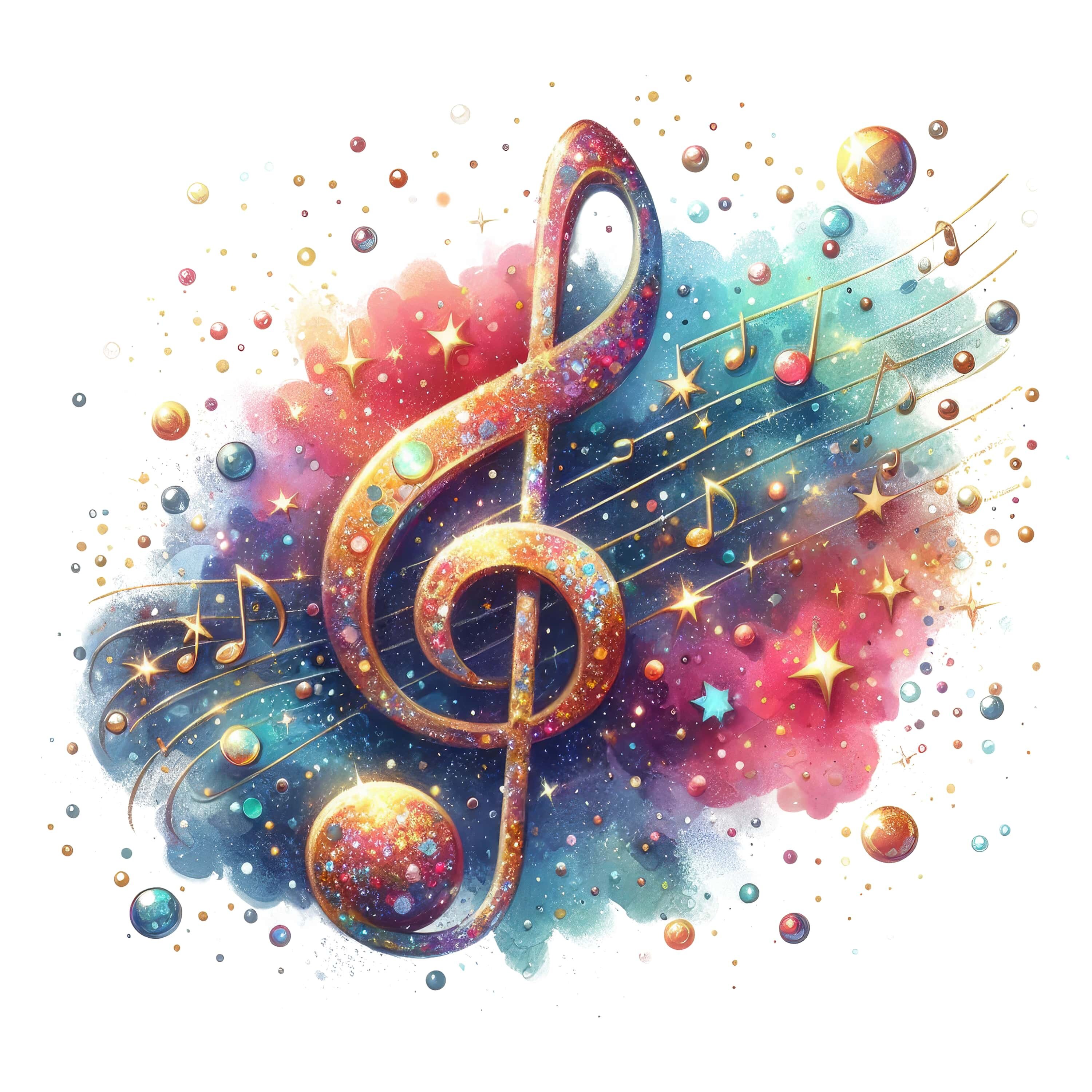 Car Sticker Fantasy Music Notes Sticker Weatherproof Outdoor Vinyl ...