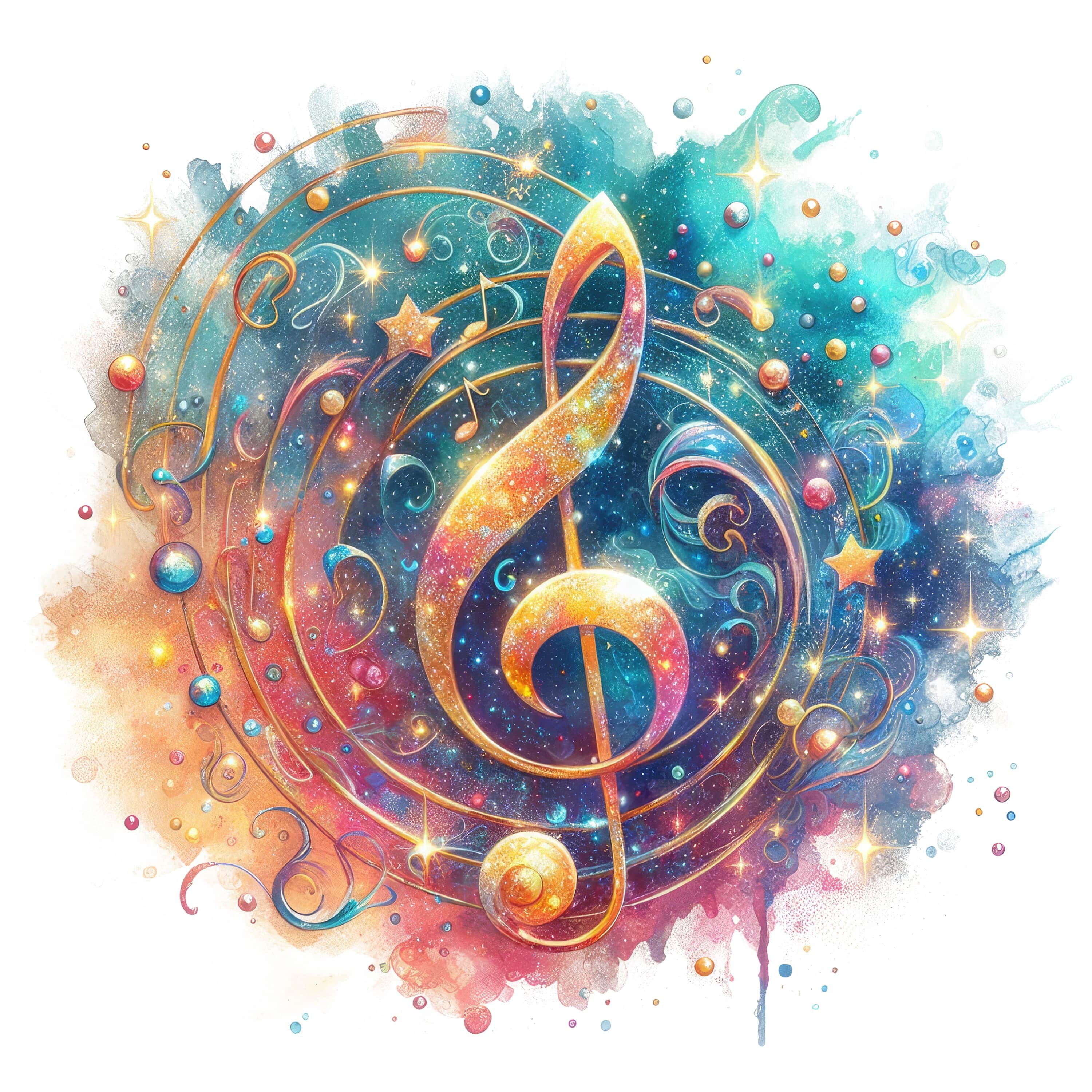 Car Sticker Fantasy Music Notes Sticker Weatherproof Outdoor Vinyl ...