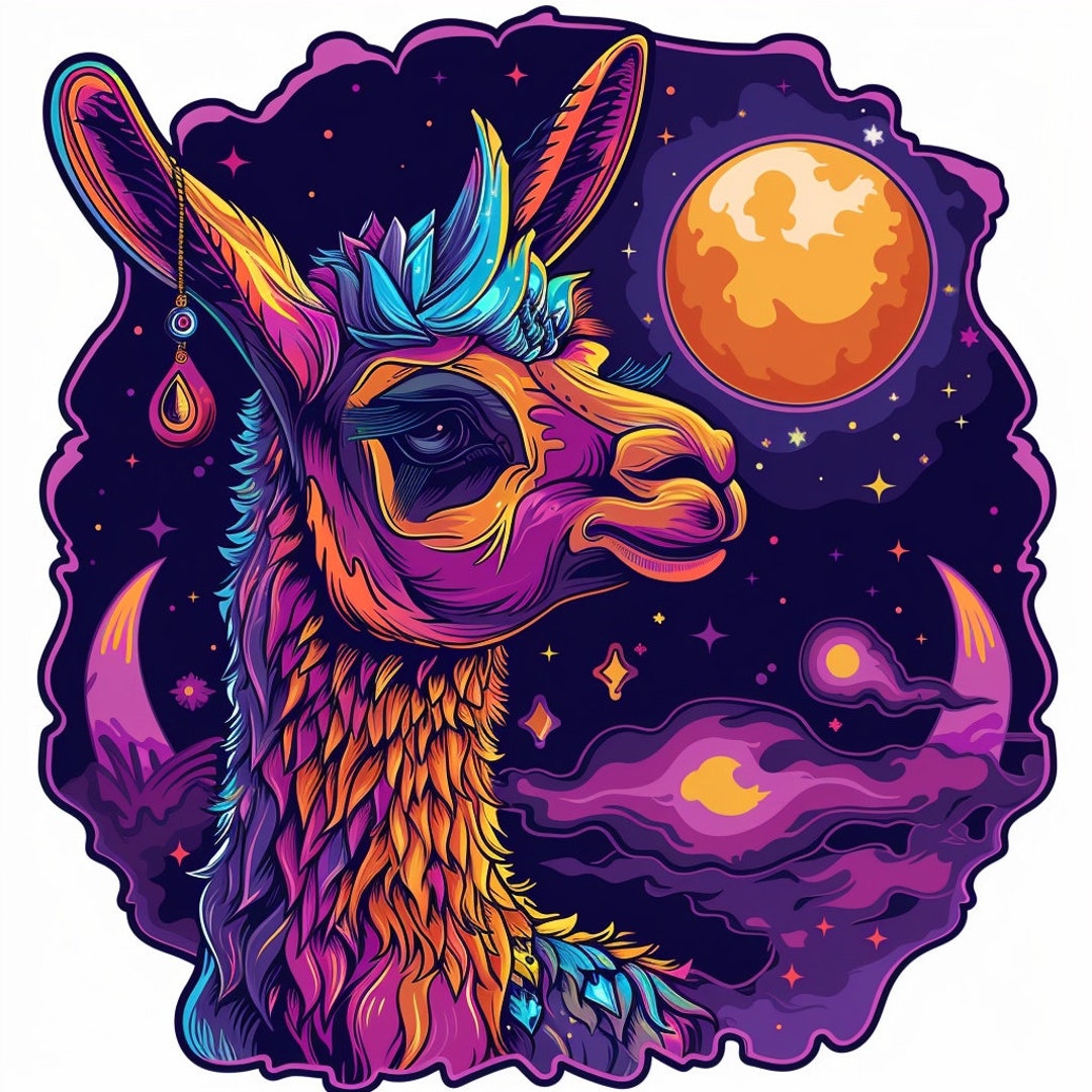 Car Sticker Cosmic Lama Sticker Weatherproof Outdoor Uv-resistant Vinyl ...