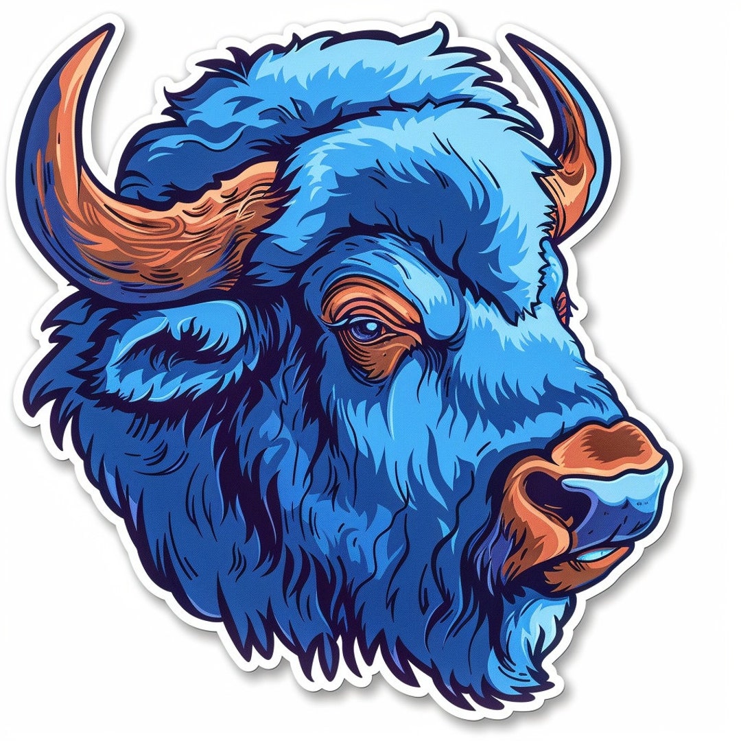 Autoaufkleber Blauer Büffel Aufkleber Wetterfester Outdoor Uv ...