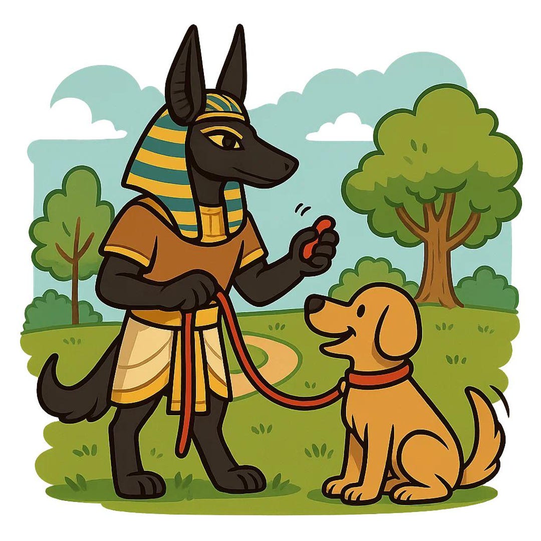Anubis as a Dog Trainer in the Park Sticker Outdoor Uv-resistant Vinyl ...