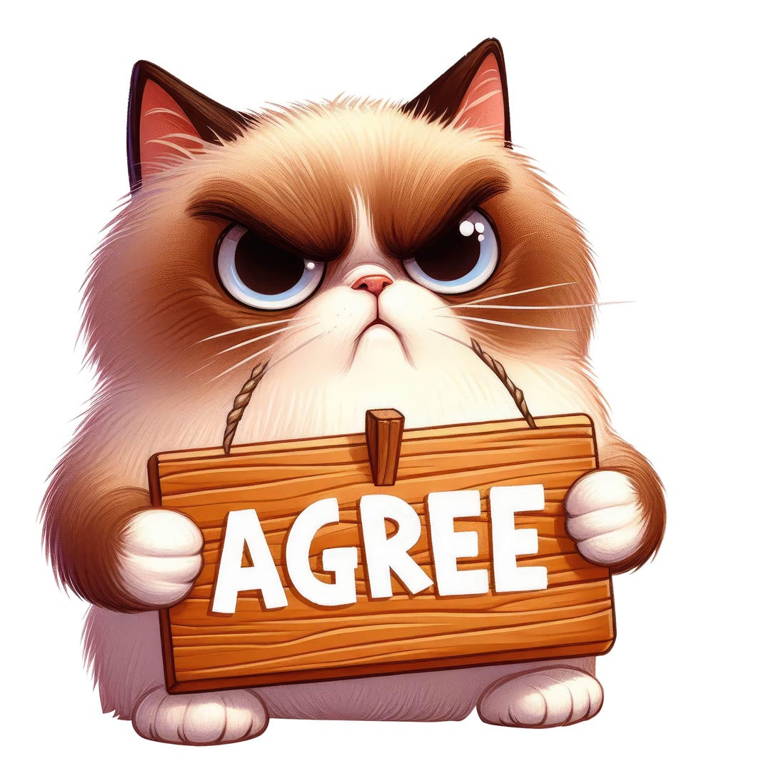 Funny Grumpy Cat Stickers (multipack 9 X 9 Cm) – Waterproof for Laptop ...